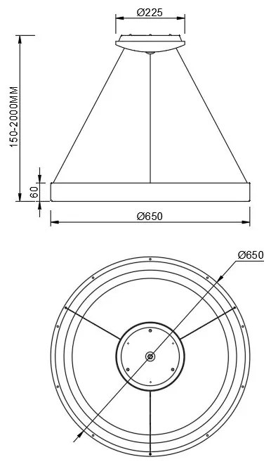 Mantra Niseko II, závěsné kruhové svítidlo LED 50W, 2700-5000K, dálk. ovládání, dřevěná, průměr 65cm