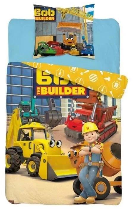 DekorTextil Dětské ložní povlečení bavlněné Bob the Builder - 140 x 200 cm + 80 x 70 cm