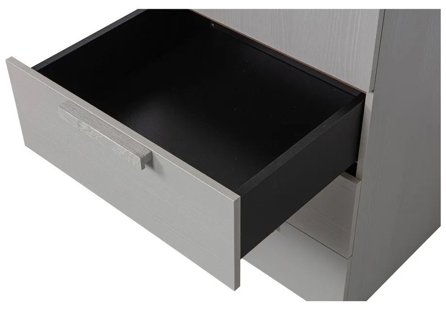 Šedá modulární skříň v dekoru ořechu 55x210x58 cm Rens – WOOOD