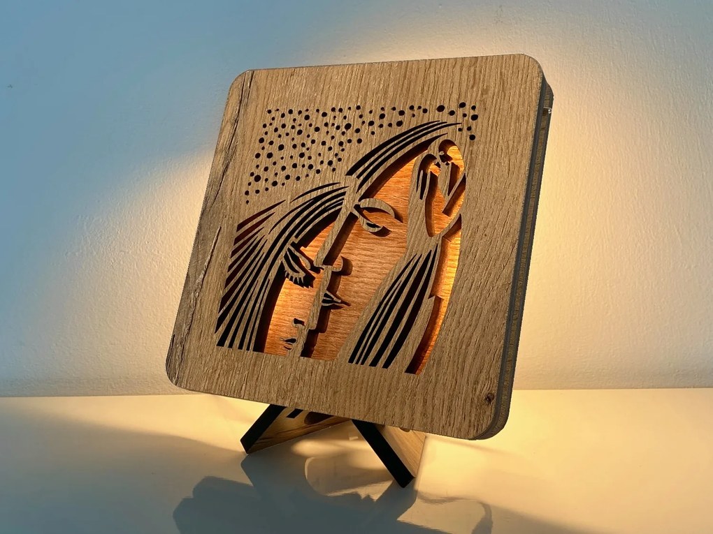 "Romance" lampa 19x19cm provedení povrchu: dub světlý