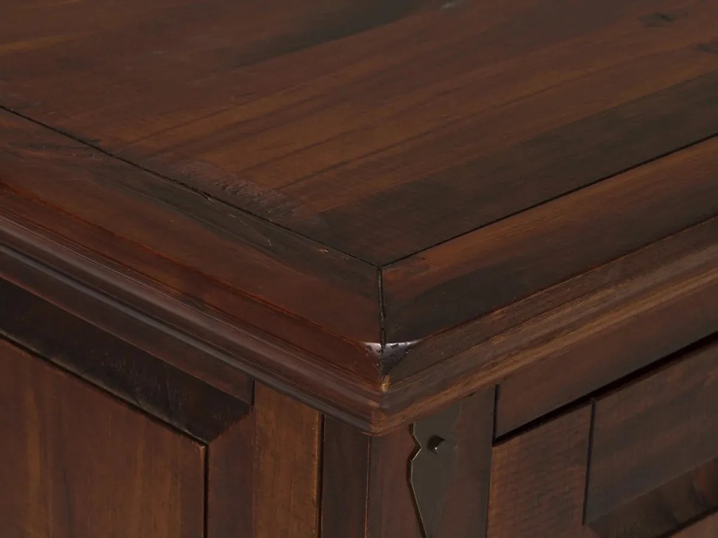 furniture-nabytek.cz - Masivní komoda Catello z borovice, lakovaná, hnědá – 170×50×90 cm