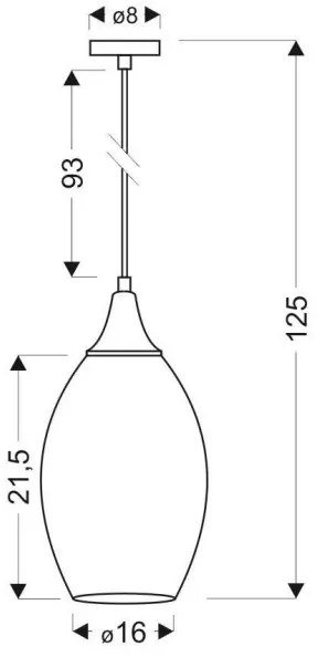Lustr na lanku CELIA 1xE27/60W/230V