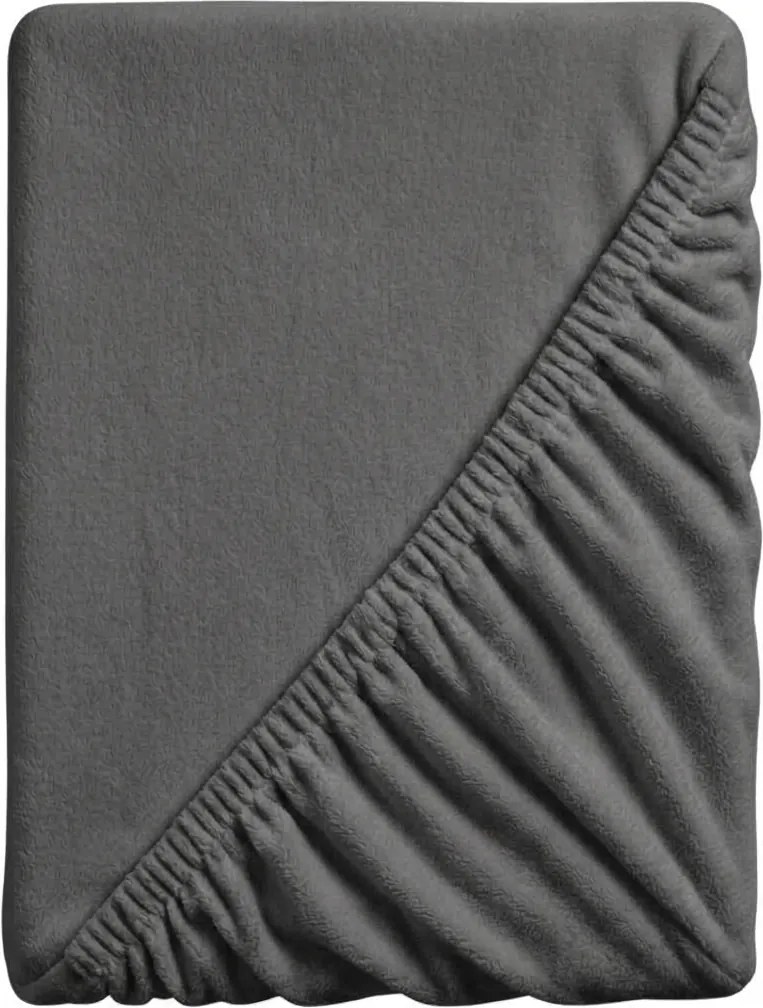 Prostěradlo mikroplyš SOFT 90x200 cm tmavě šedé