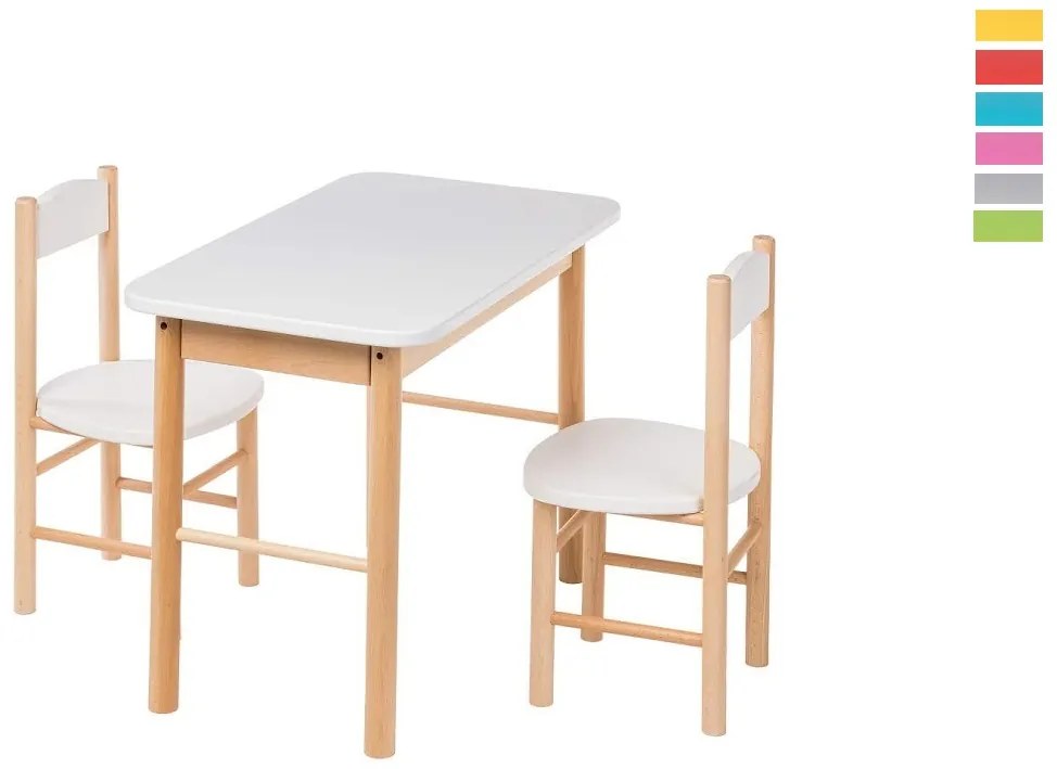 Dřevobox Barevný dětský stoleček s židličkami Barevná variace: Modrá