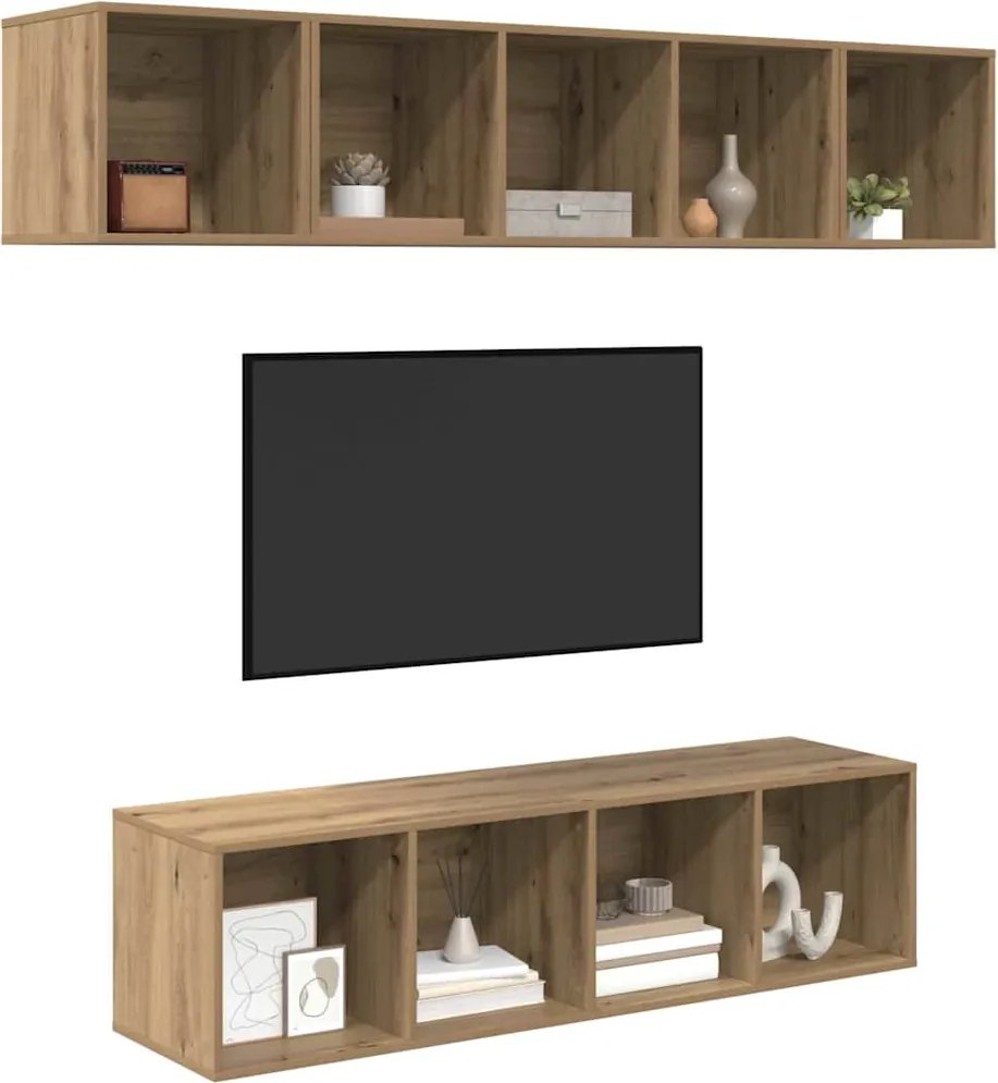 Sestava TV skříněk 4 ks Artisanový dub Kompozitní dřevo 3393422
