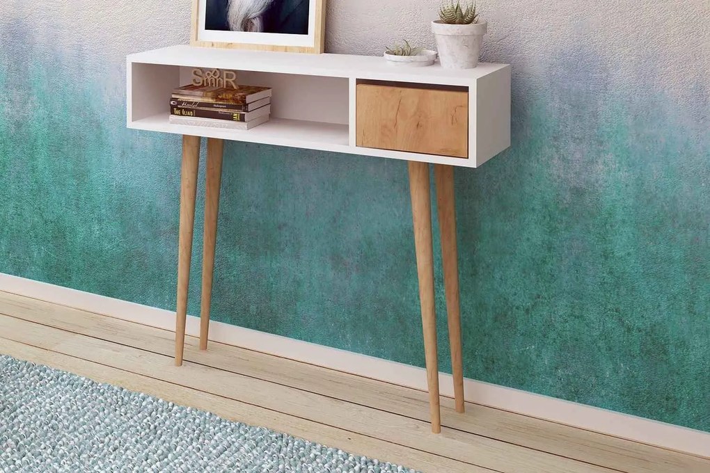 Designová konzole Phailin 100 cm vzor dub