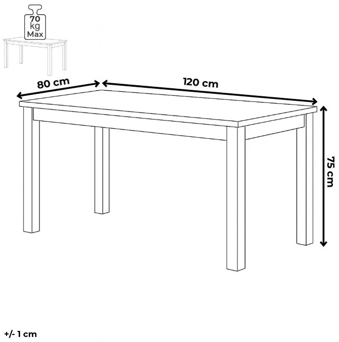 Autronic Jídelní stůl DS-H DUB Rozměr stolu: 120 x 80 cm