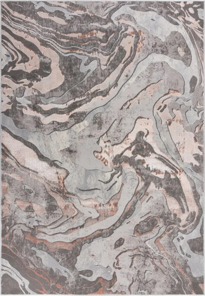 Kusový koberec Eris Marbled Blush, 200x290, ružová, obývacia izba, Flair Rugs