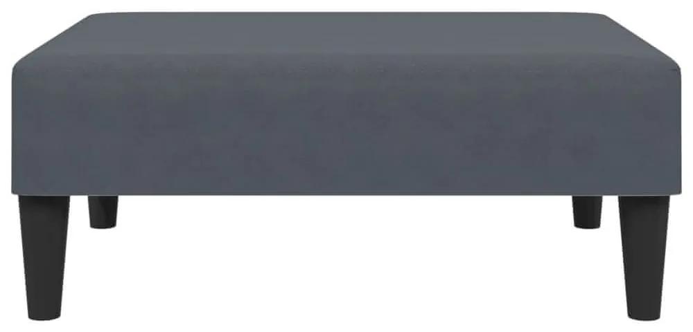 Petromila 2místná rozkládací pohovka s podnožkou tmavě šedá samet
