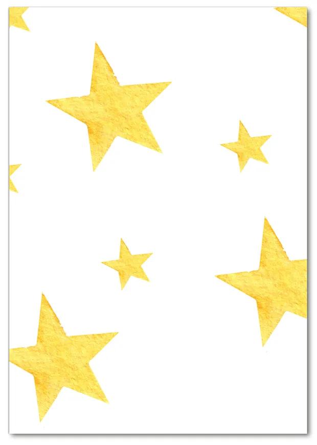 Wallmuralia Foto obraz akrylový do obýváku Žluté hvězdy 70x100 cm