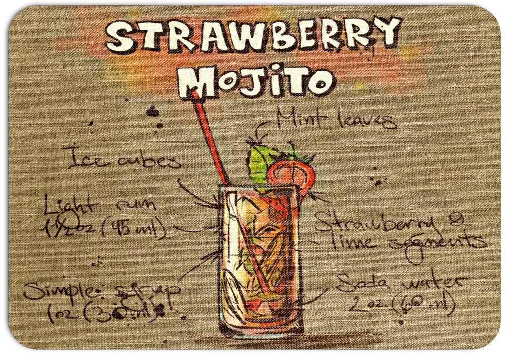 PokojovaDekorace.cz, Prostírání - 028, Strawberry Mojito, 43x30cm