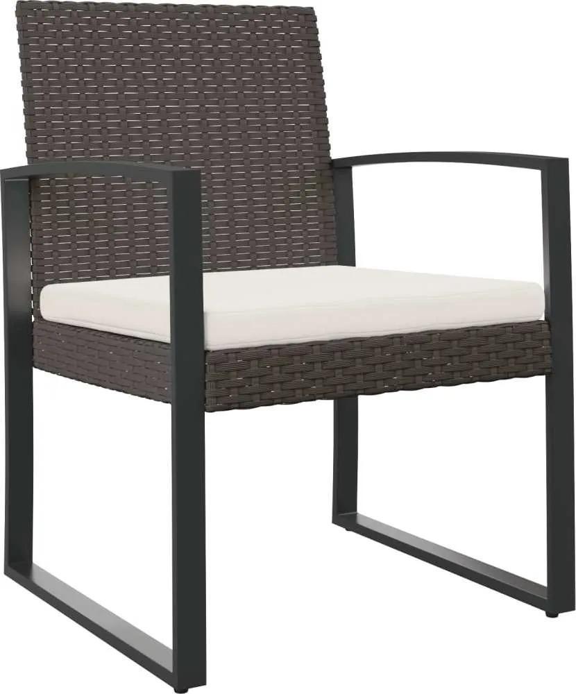 vidaXL Zahradní jídelní židle 2 ks PP ratan [360204] Barva: Černá