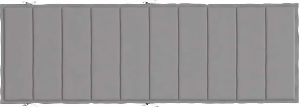 Poduška na lehátko šedá 186x58x4 cm oxfordská látka 314159