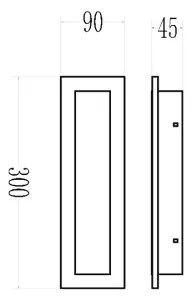 LED Venkovní nástěnné svítidlo WOW LED/10W/230V 3000/4000/6500K 30 cm IP54 černá