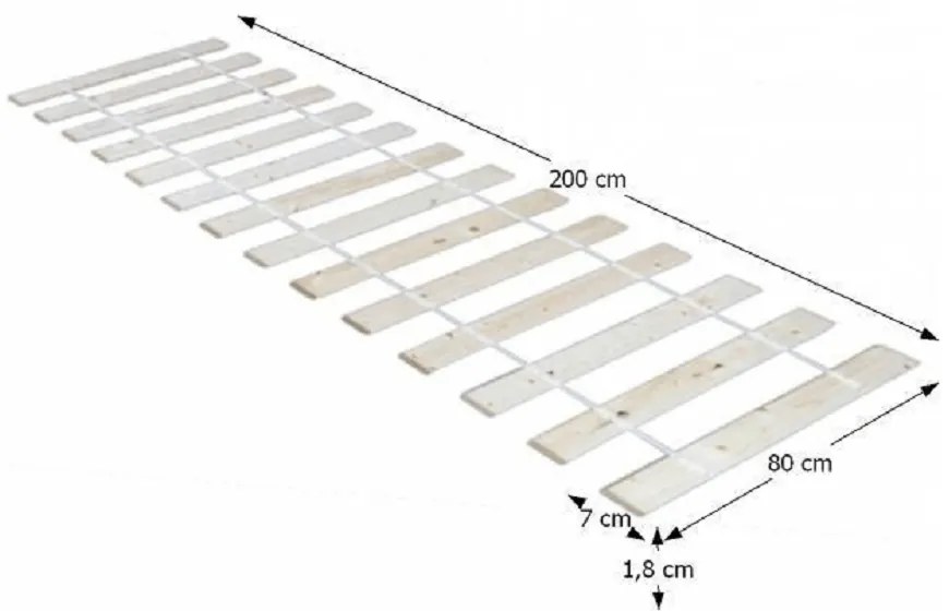 Rolovaný laťkový rošt PLAZA 80x200 - POSLEDNÍ KUS