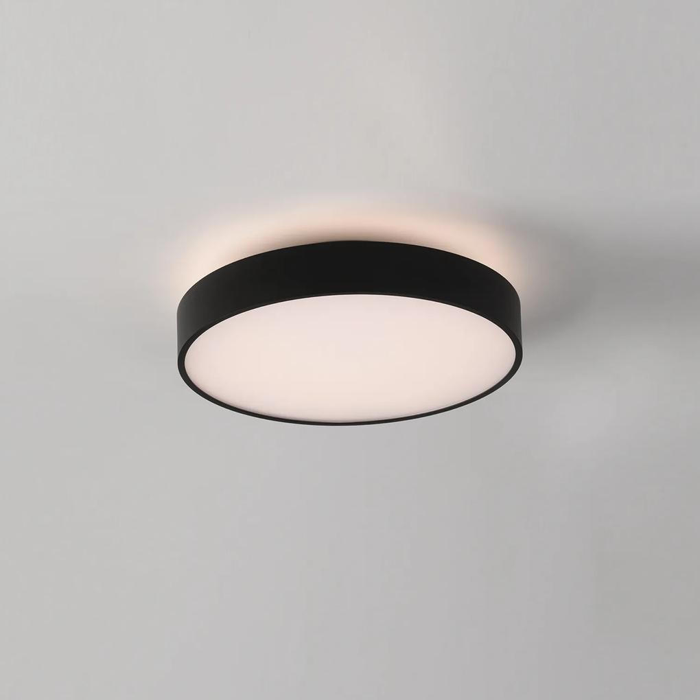 ACB Iluminacion Stropní LED svítidlo ROMA, ⌀ 40 cm, 40W + 5W, CRI90, CCT switch 2700-3000K Barva: Černá, Stmívání: TRIAC