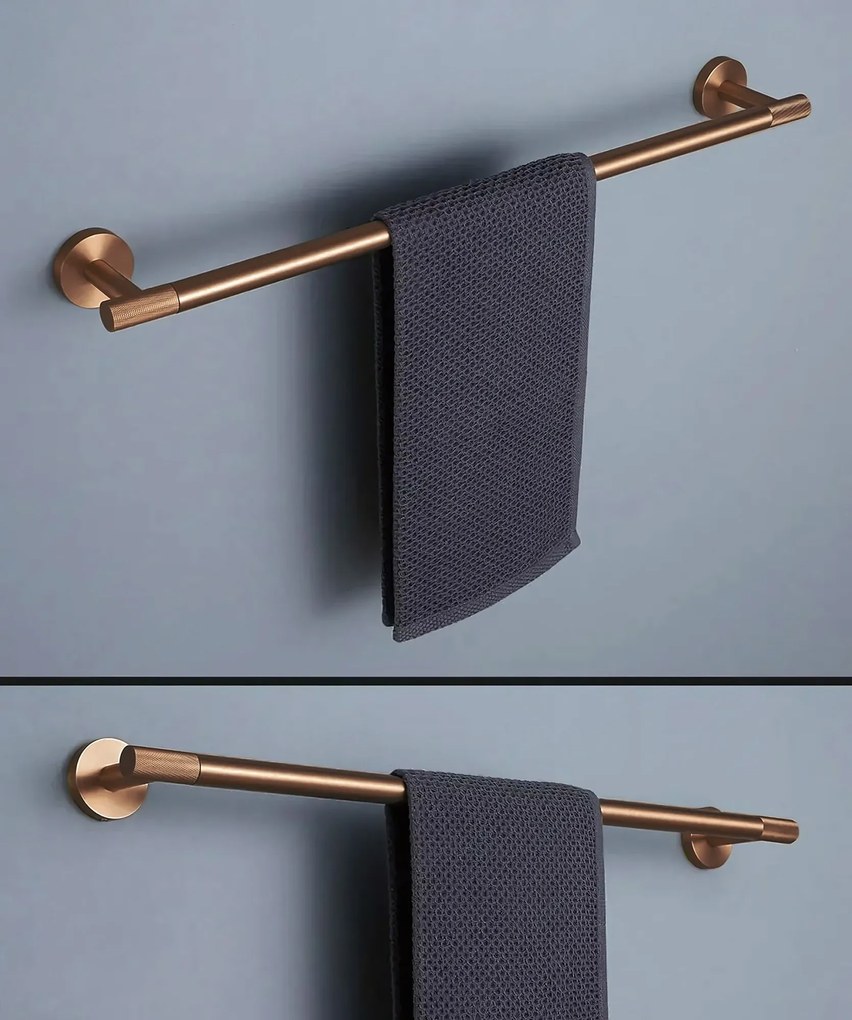Rea Modern, koupelnový věšák na ručníky 60cm, 6603, měděná matná, REA-98001