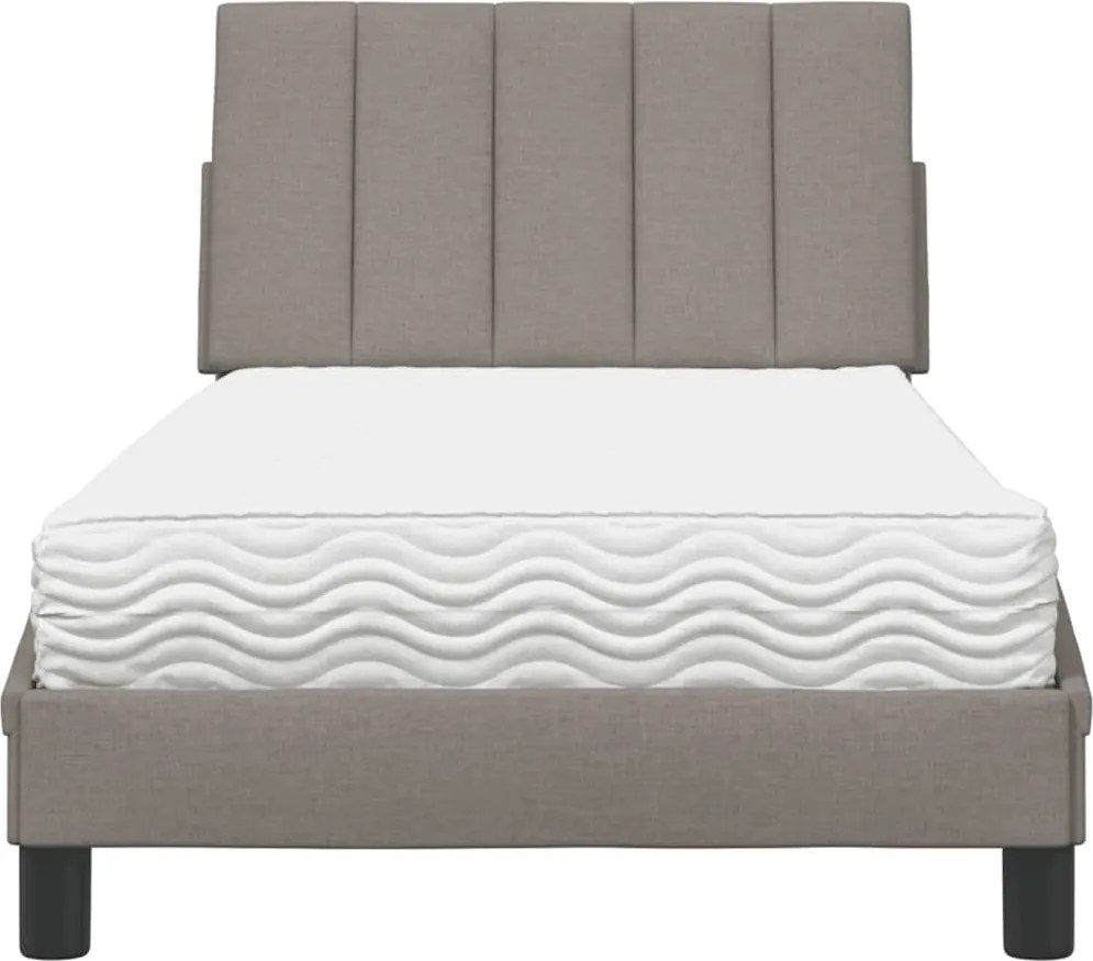 Postel s matrací Hanko taupe 90 x 190 cm textil 3310500