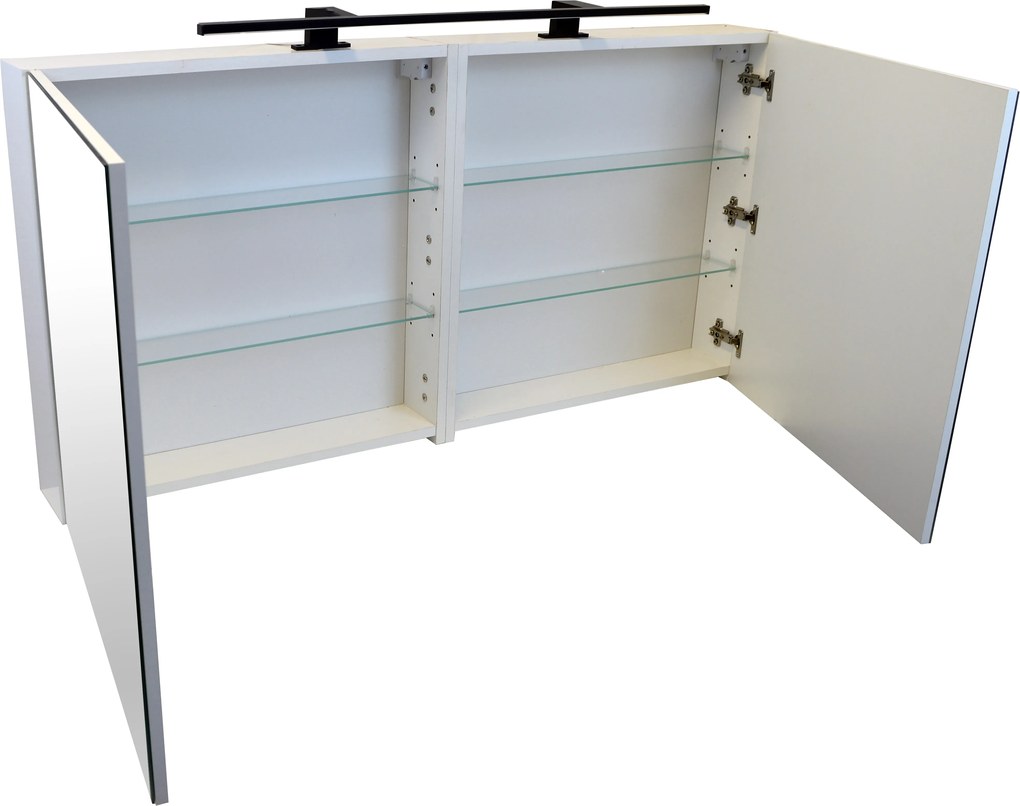 Comodo Zrcadlová skříňka Montana 120 ZS LED-B s osvětlením Any LED 80 B, černá