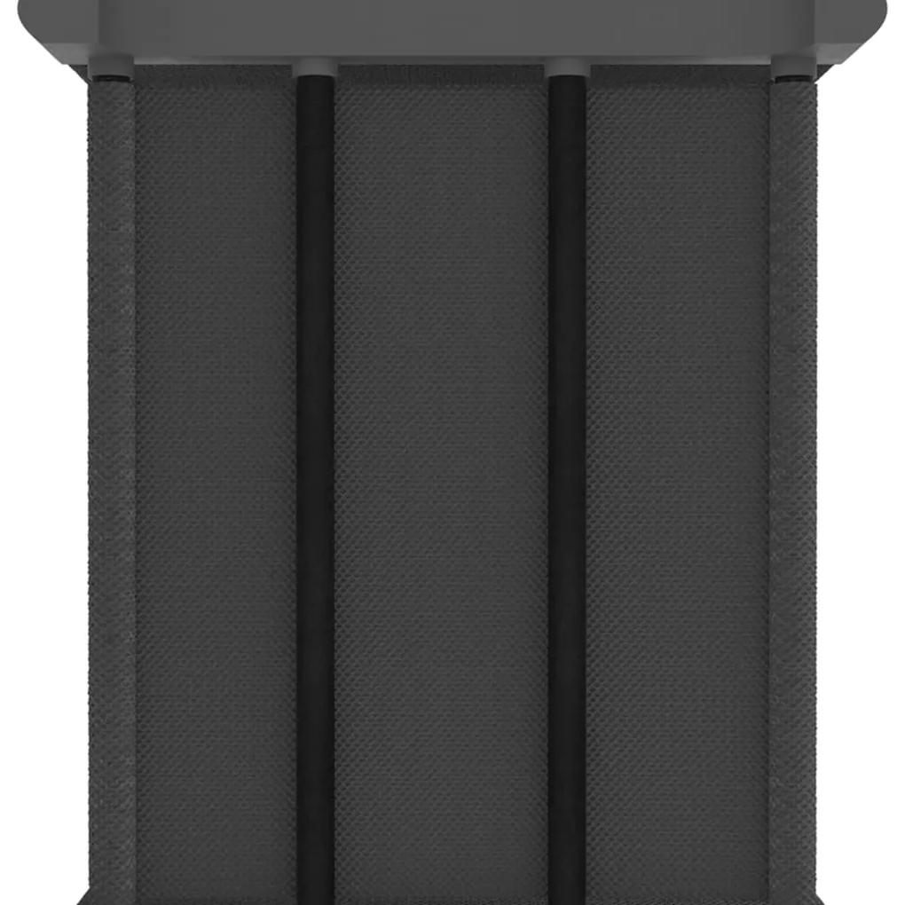 Výstavní police s boxy - 9 přihrádek - šedý textil | 103x30x107,5 cm