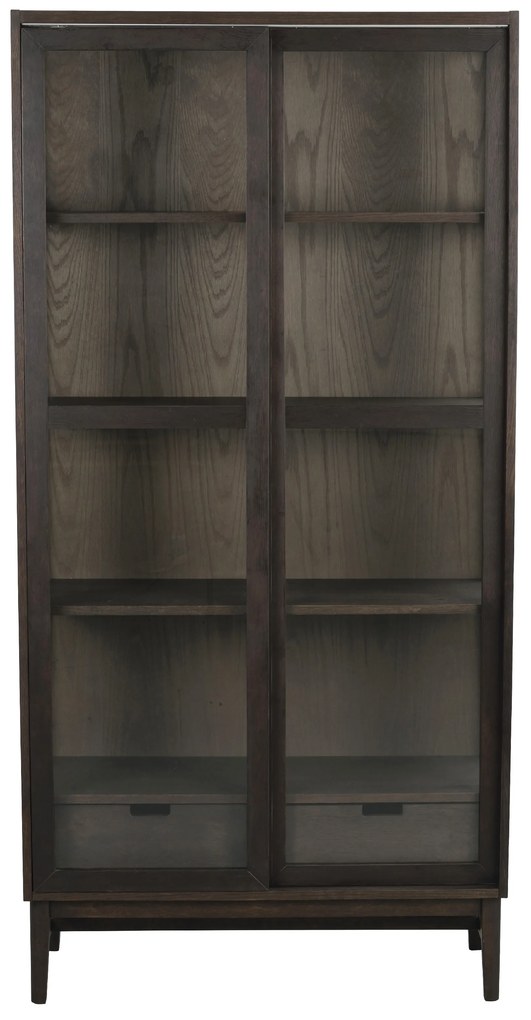 ROWICO Prosklená vitrína HAZELNUT hnědá 203x100 cm 121156