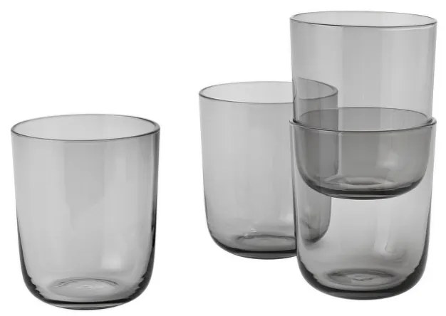 Muuto Sklenice Corky Glasses, vysoké grey, set 4 ks