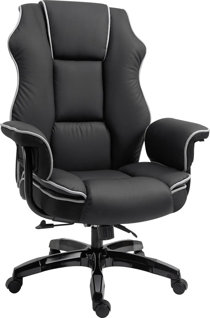 Vinsetto kancelářská židle, ergonomická kancelářská židle s funkcí sklopení, otočná funkce, výškově nastavitelná počítačová židle pro domácí kancelář,
