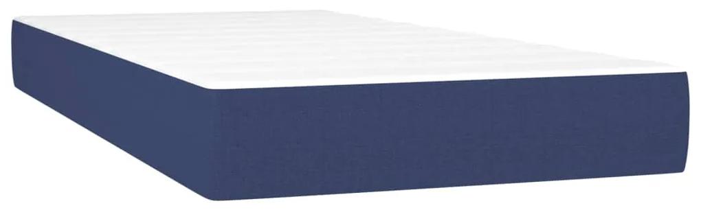 Box spring postel s matrací modrá 200x200 cm textil,  3132183
