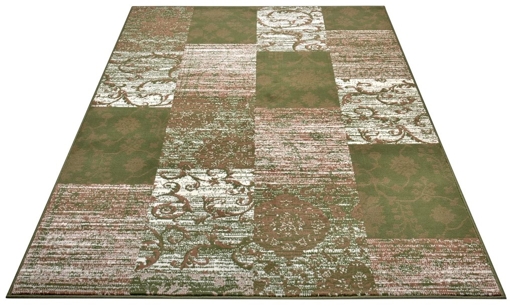 Hanse Home, Kusový koberec Gloria 105521 Green Creme, 120x170, zelená, chodba / předsíň