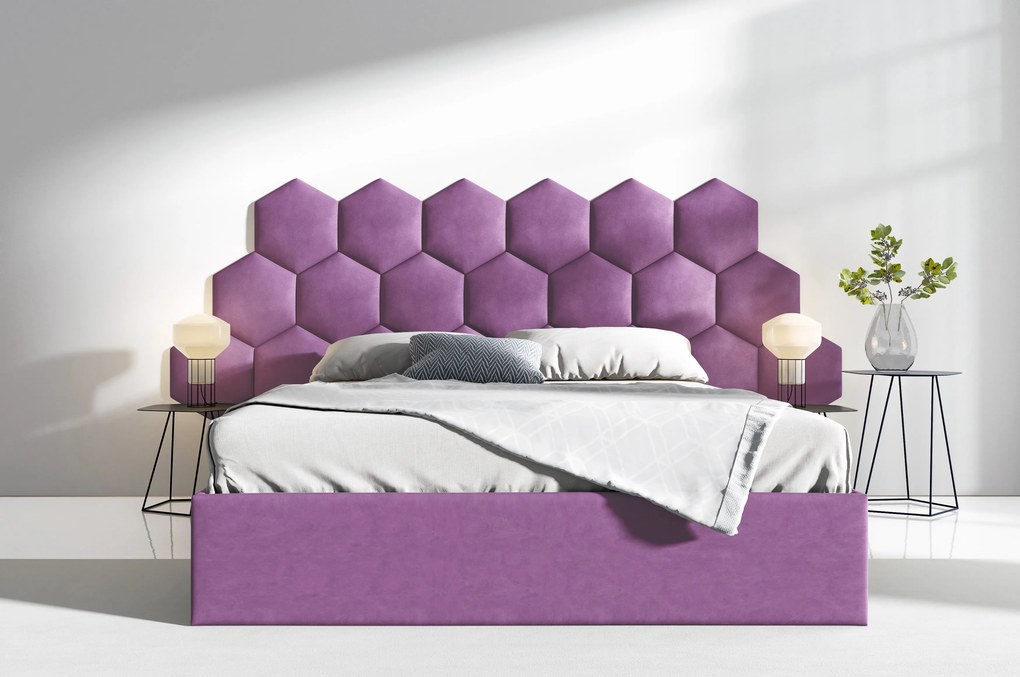 Eka Čalouněná postel Lucy 3 - 140x200 cm Barva látky Trinity: Světle modrá (Trinity 2322), Úložný prostor: Bez úložného prostoru