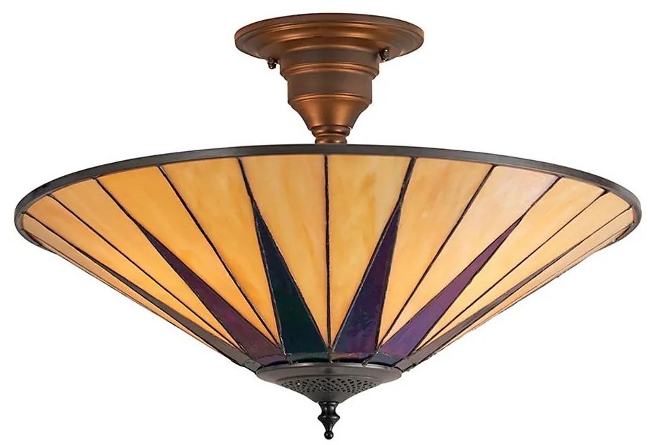 Endon 64043 - Přisazený lustr Tiffany DARK STAR 3xE27/60W/230V pr. 49 cm