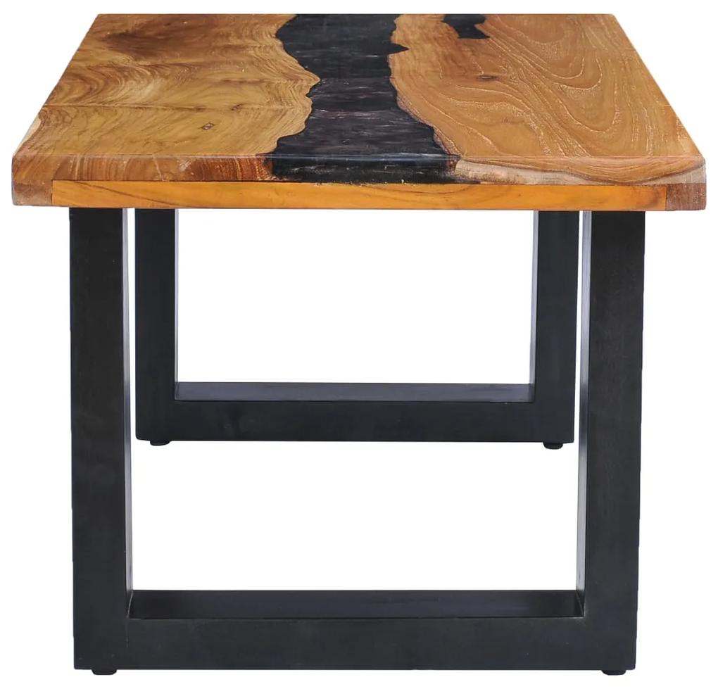 Konferenční stolek 100 x 50 x 40 cm masivní teak a polyresin - Default Title