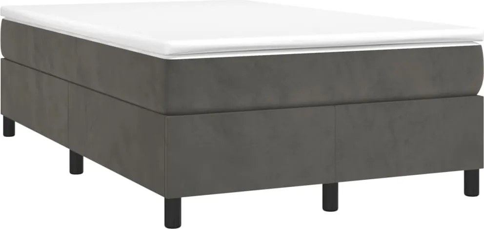 Rám postele s boxspringem tmavě šedá 120 x 200 cm samet 3121109