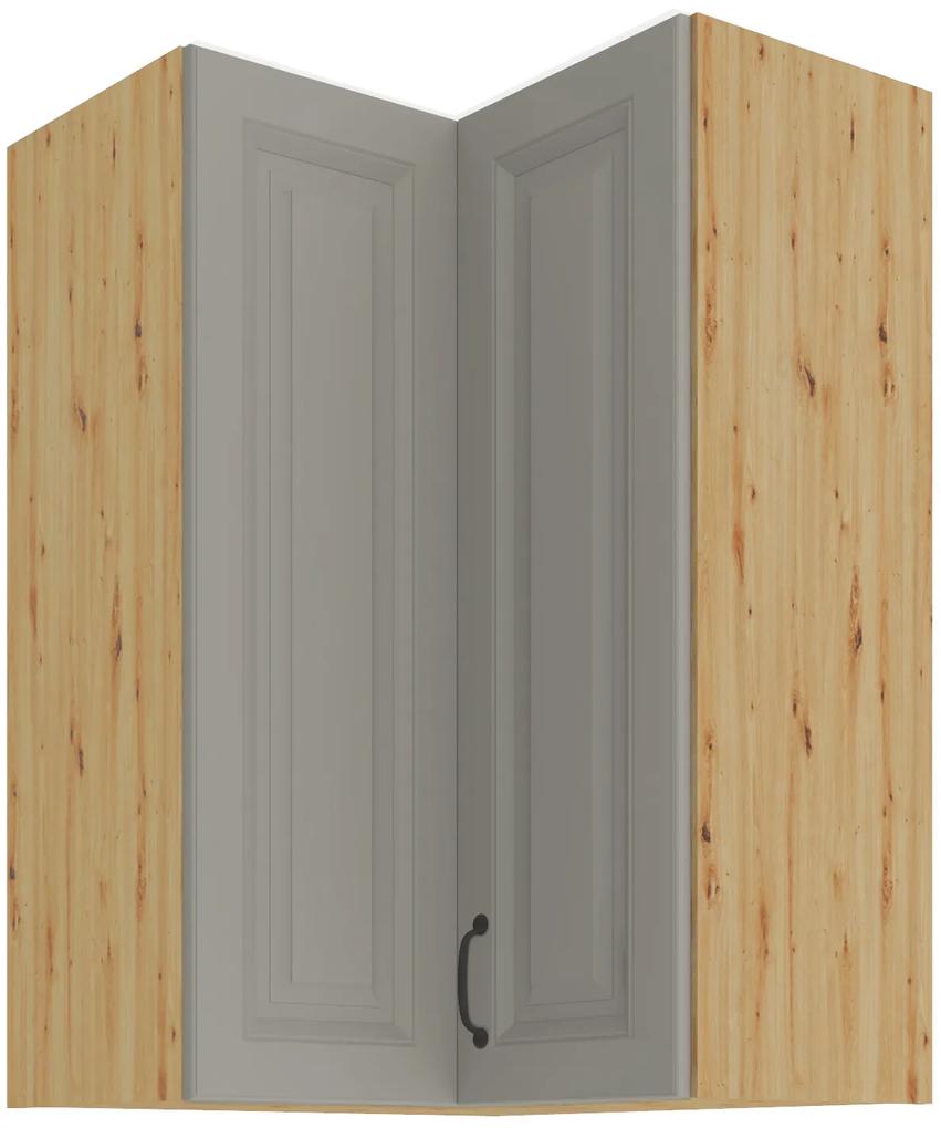 STL 90° Rohová skříňka horní STILO (výška 90 cm) Barevné provedení STILO: Dub Artisan / Prachově šedá