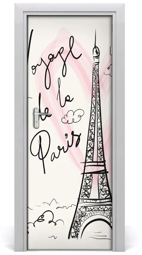 Fototapeta na dveře Eiffelova věž Paříž 95x205 cm