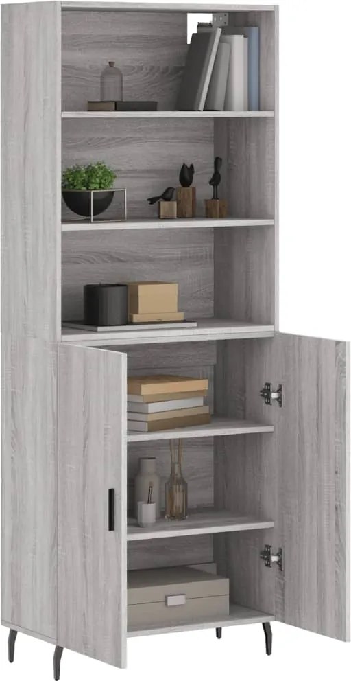 Skříň highboard šedá sonoma 69,5 x 34 x 180 cm kompozitní dřevo 3189275