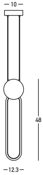 Zambelis 23100 - LED Stmívatelný lustr na lanku LED/13W/230V 3000K zlatá