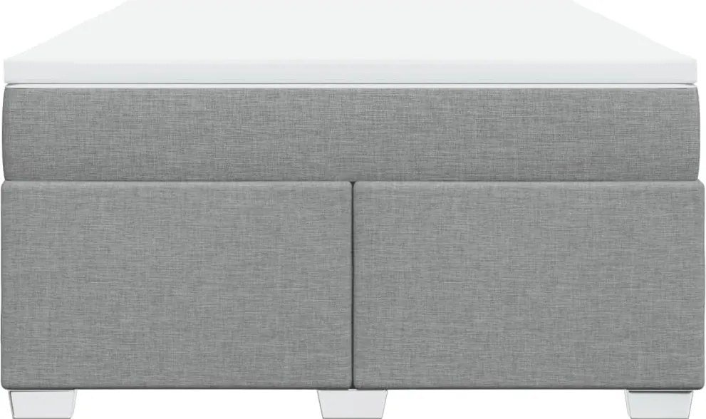 Box spring postel s matrací světle šedá 140 x 200 cm textil 3285137