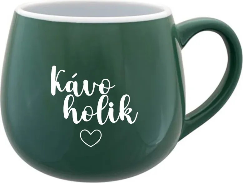 KÁVOHOLIK - zelený keramický hrníček 300 ml