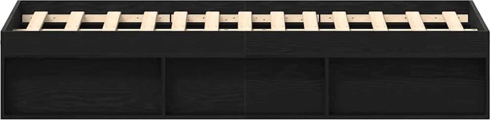 Rám postele bez matrace černý dub 120x200 cm kompozitní dřevo 3329332