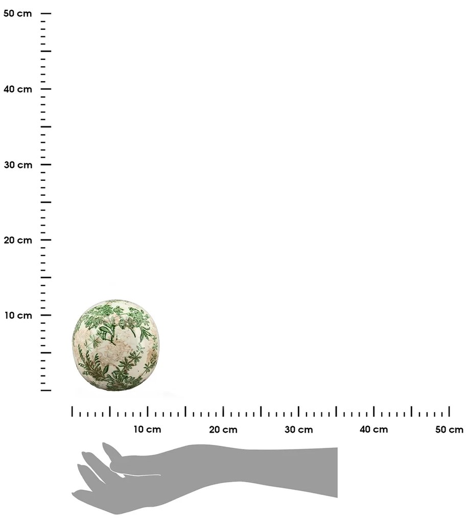 Zahradní keramická dekorační koule Kylie, 11,5x12 cm, vícebarevná