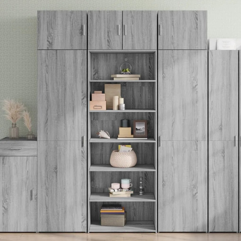 Skříň highboard šedá sonoma 70 x 41 x 185 cm kompozitní dřevo 3281692