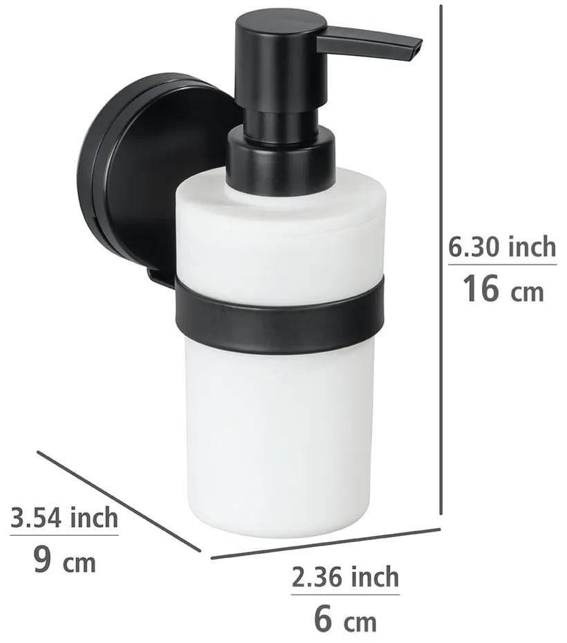Černo-bílý nástěnný dávkovač mýdla Wenko Static-Loc® Plus