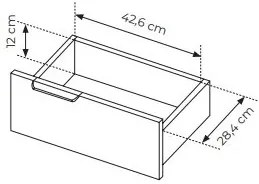 Komoda Rastafa 2D2S (vikingský dub + béžová). 1071371