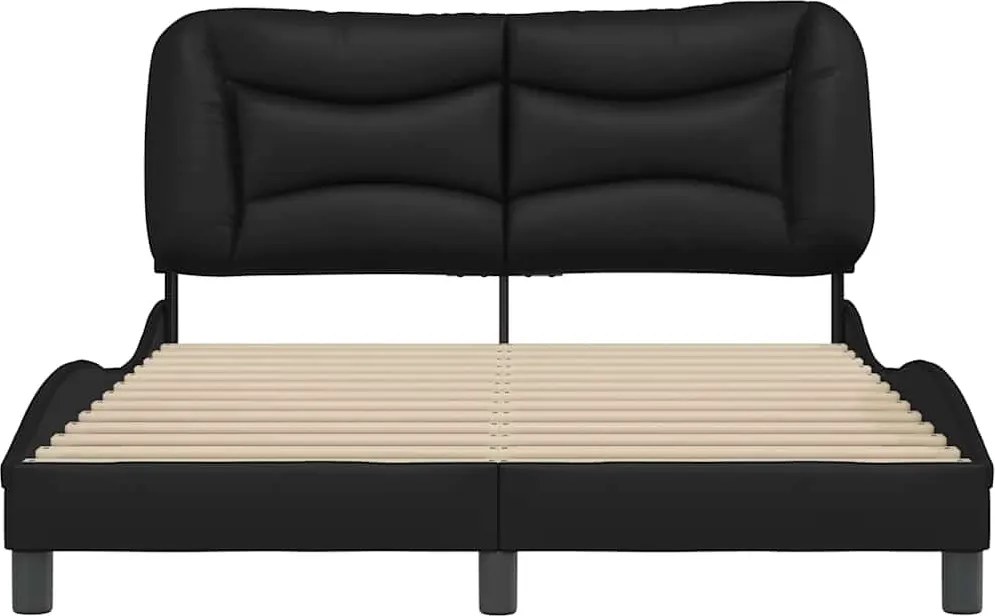 Rám postele bez matrace Hvar černý 120 x 200 cm umělá kůže 3207988