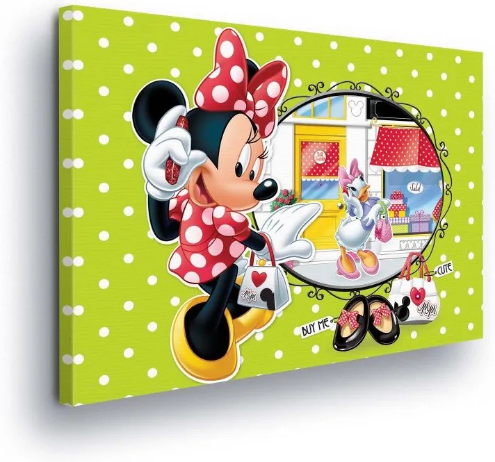 GLIX Obraz na plátně - Disney Green World by Minnie Mouse 100x75 cm