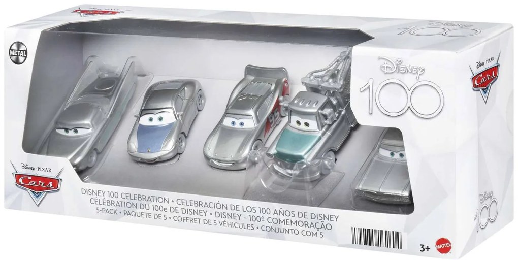 Mattel cars disney 100. výročí kolekce 5 aut, hpl98