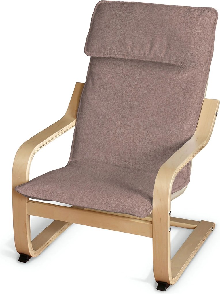 Sedák na dětské křeslo IKEA Poäng barva růžová látka pletený vzor