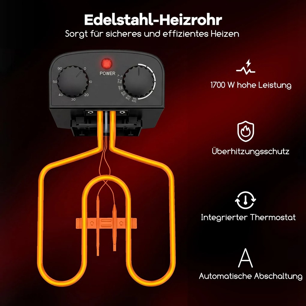 Costway Fritéza 1700 W elektrická fritéza 5 L fritovací hrnec s 1 velkým a 2
