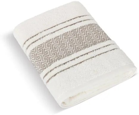 Bellatex Froté ručník Mozaika, krémová - 50x100 cm